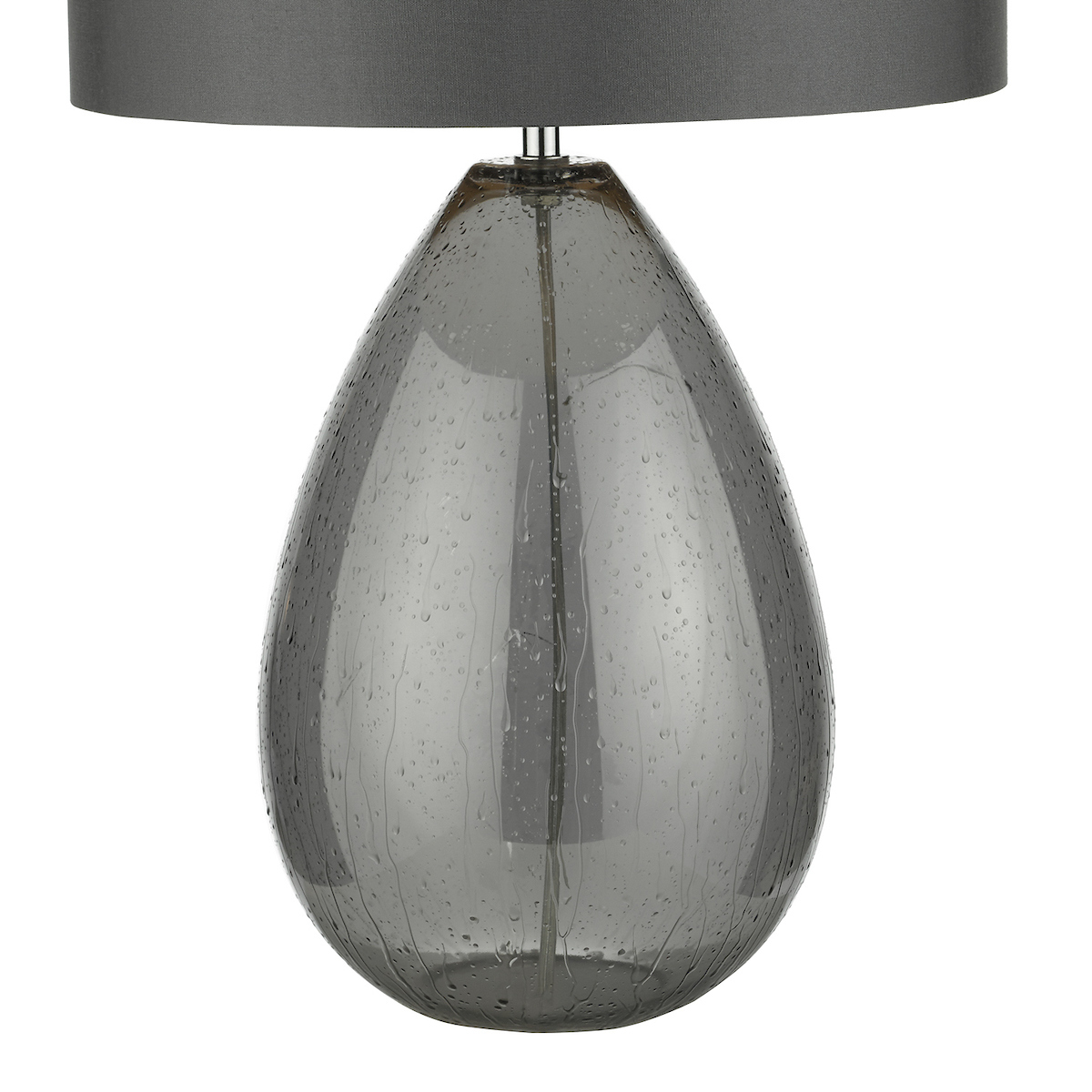 Rain Table Lamp Smoked Glass c/w Grey Shade – Top Brand Furnishings ...